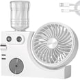 2026 New Portable USB Rechargeable Misting Table Fan, Mini Desktop ...