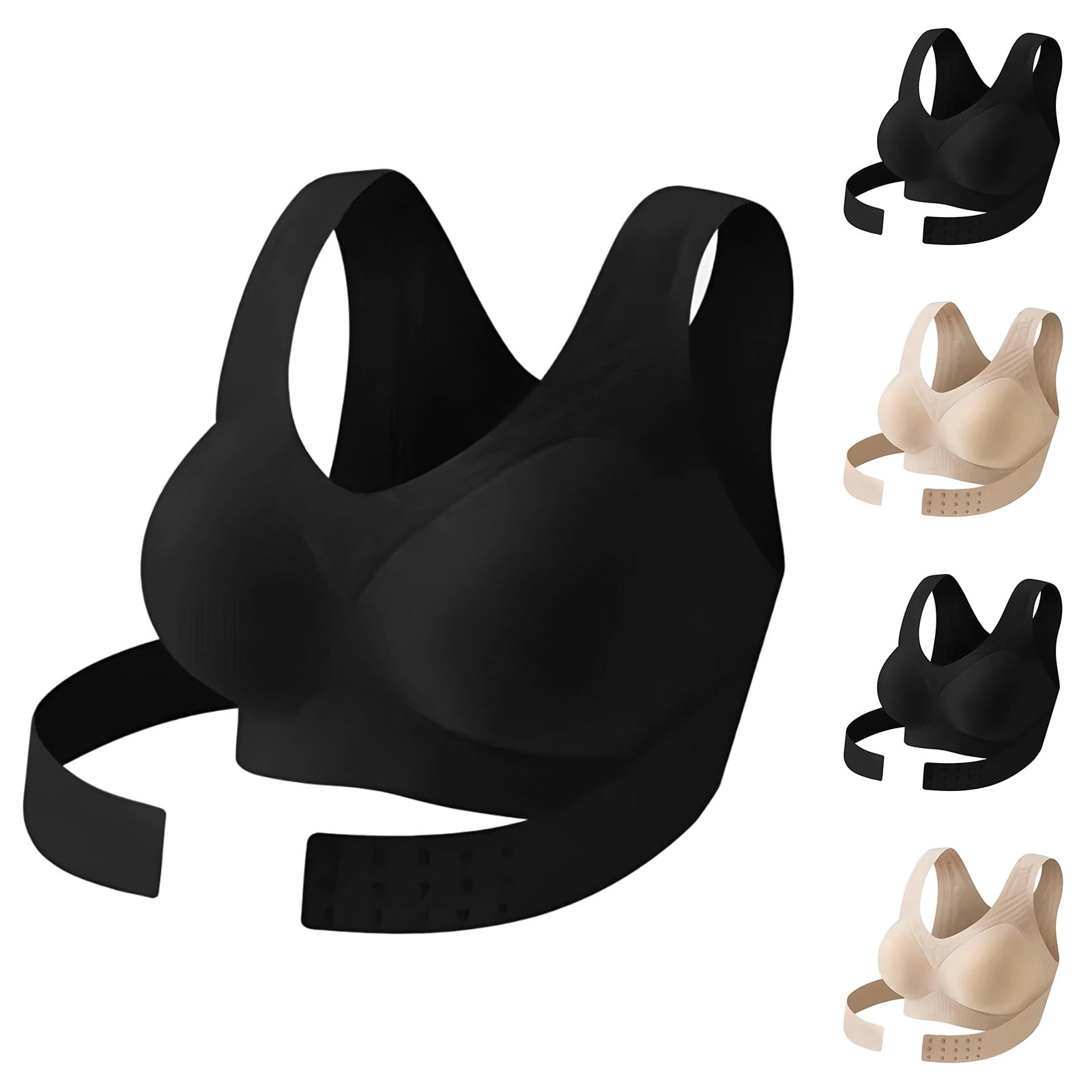 2026 New Posture Corrector Bra, Front Closure Cross-Back Wireless ...