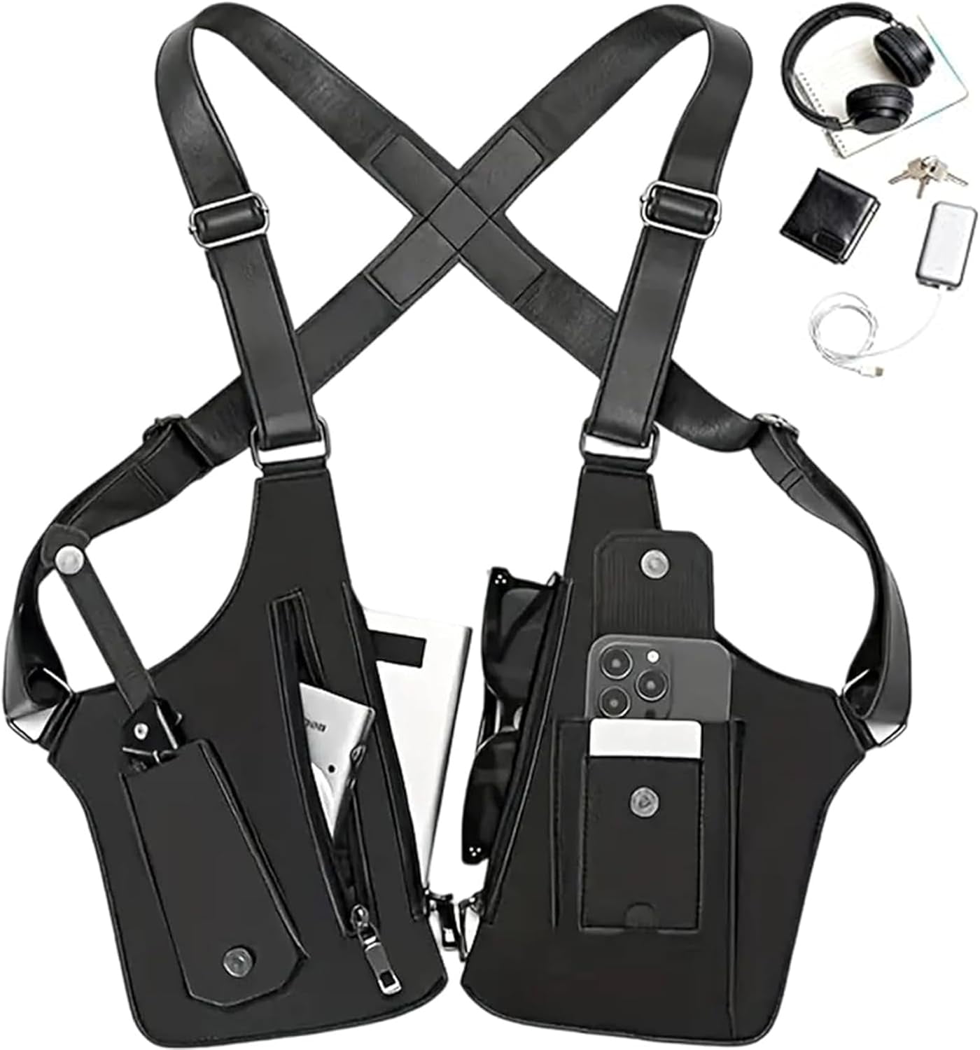 2026 New Premium Leather Adjustable Underarm Shoulder Bag for Men, Anti ...