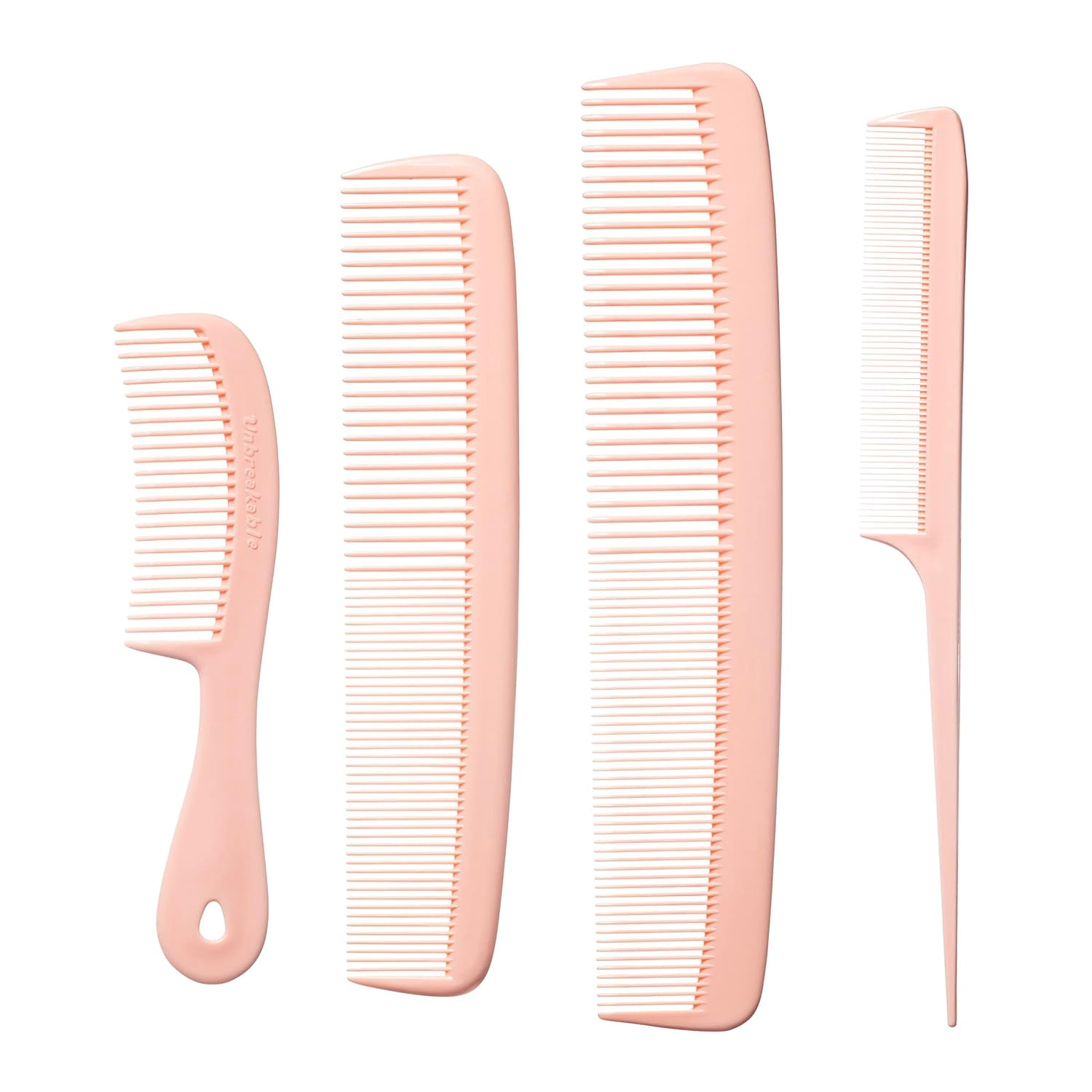 2026 New Premium Peach Pastel Pro Hair Styling Combs, 4Pcs Fine Tail ...