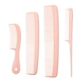 2026 New Premium Peach Pastel Pro Hair Styling Combs, 4Pcs Fine Tail ...