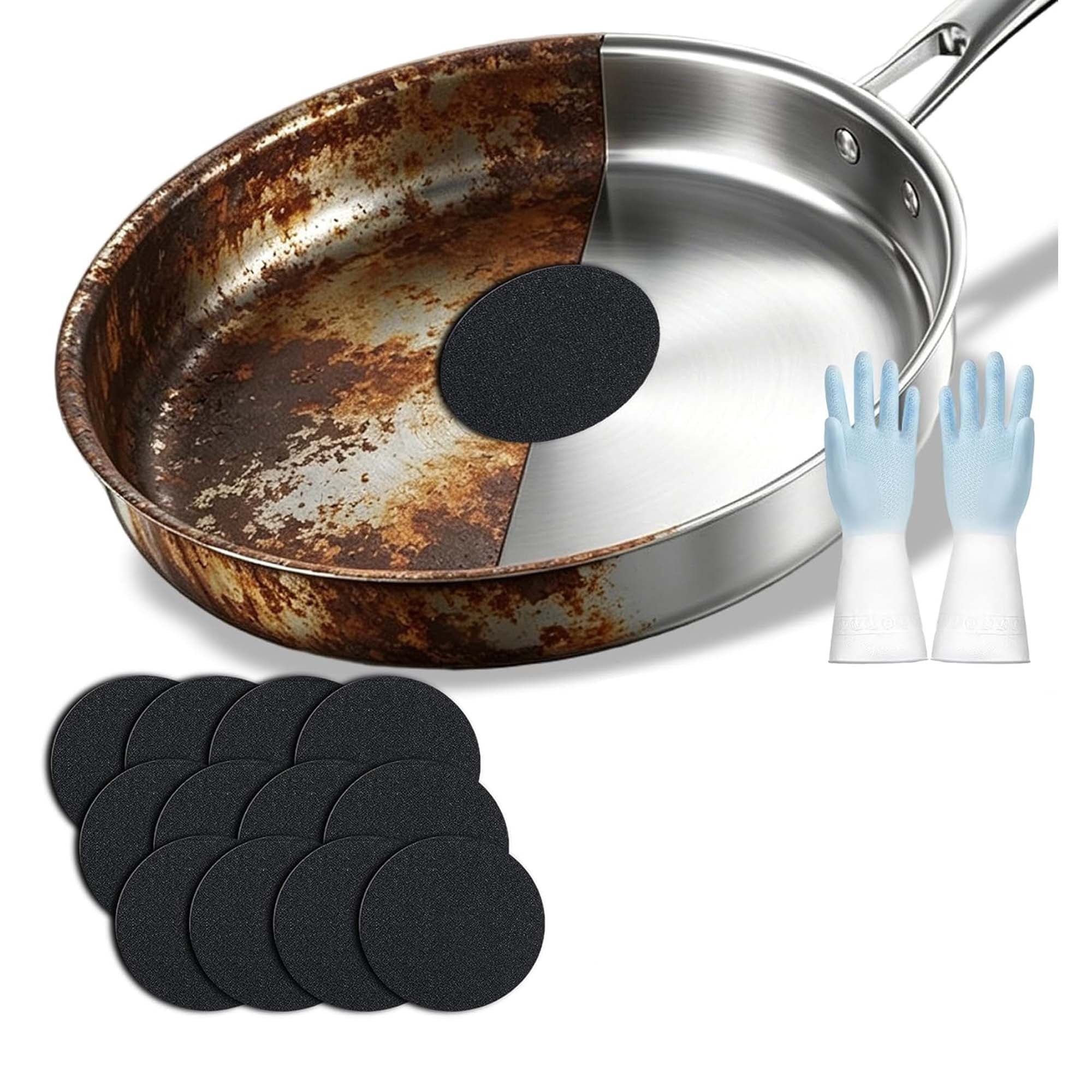 2026 New Professional Stainless Steel Sponge | Heavy Duty Burnt Stain ...