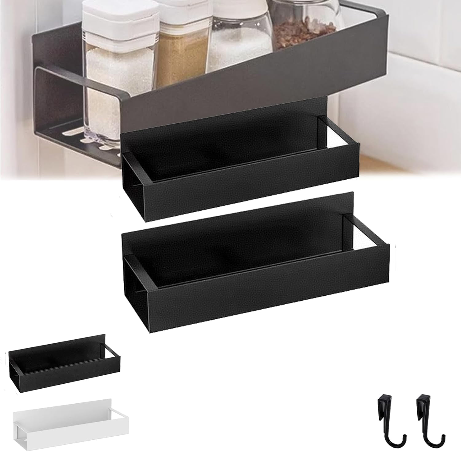 2026 New Punch-Free Magnetic Storage Rack Organize, Agnetic Spice ...