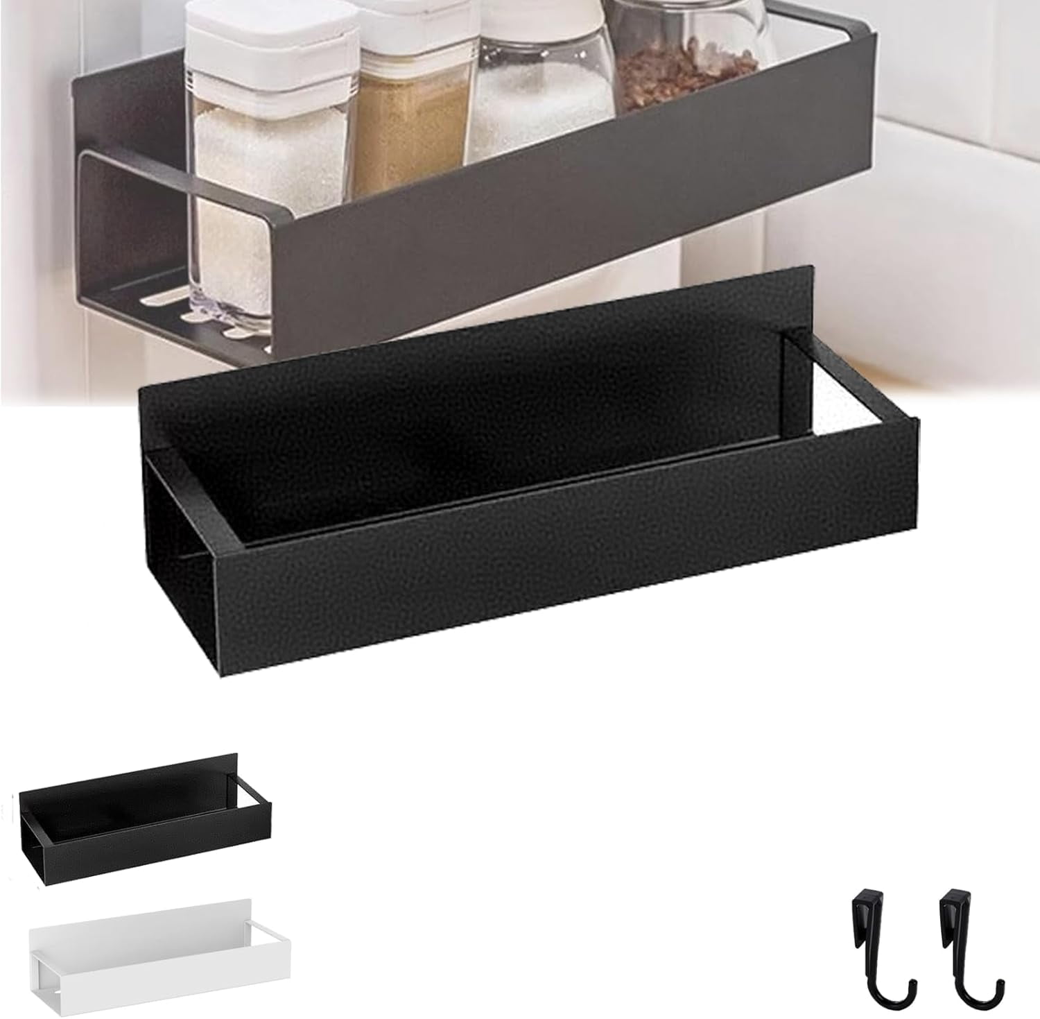 2026 New Punch-Free Magnetic Storage Rack Organize, Agnetic Spice ...