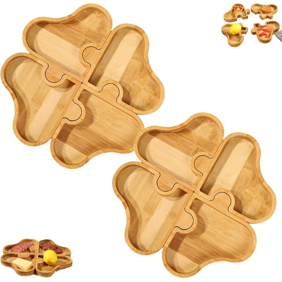 2026 New Puzzle Charcuterie Board, 11.2in Puzzle Serving Tray Wood ...