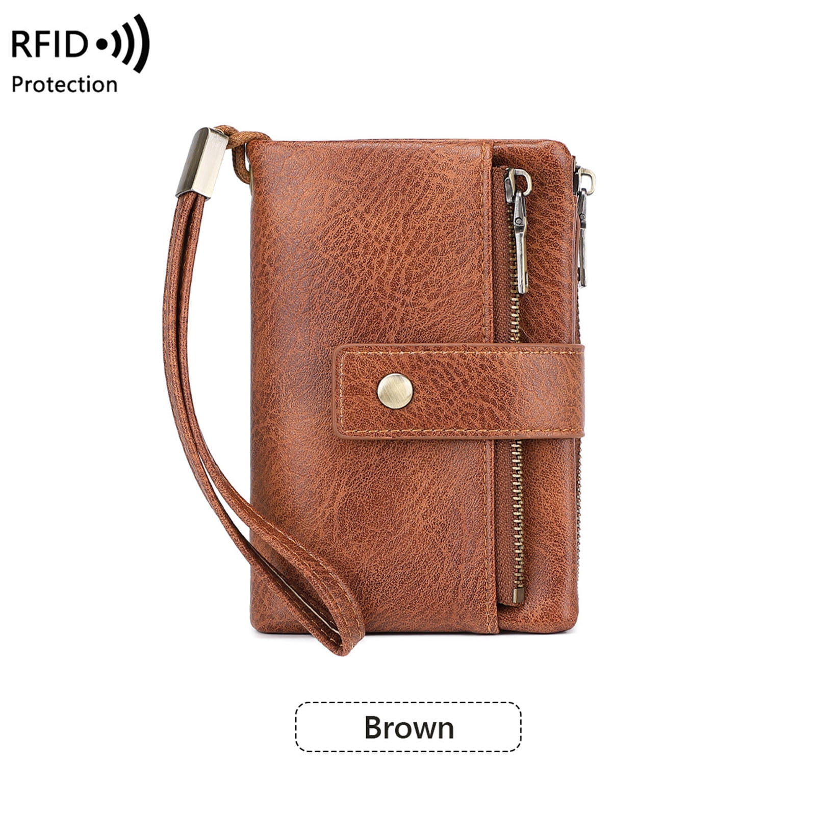 2026 New RFID Anti Skimming Trifold Wallet For Women, Retro Large ...