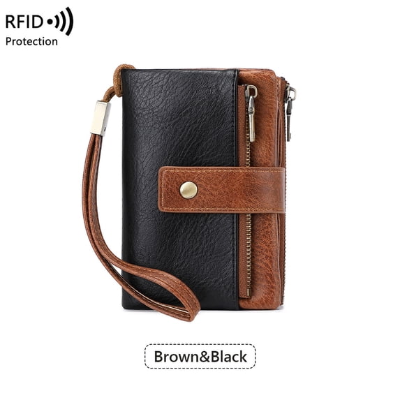 2026 New RFID Anti Skimming Trifold Wallet For Women, Retro Large ...