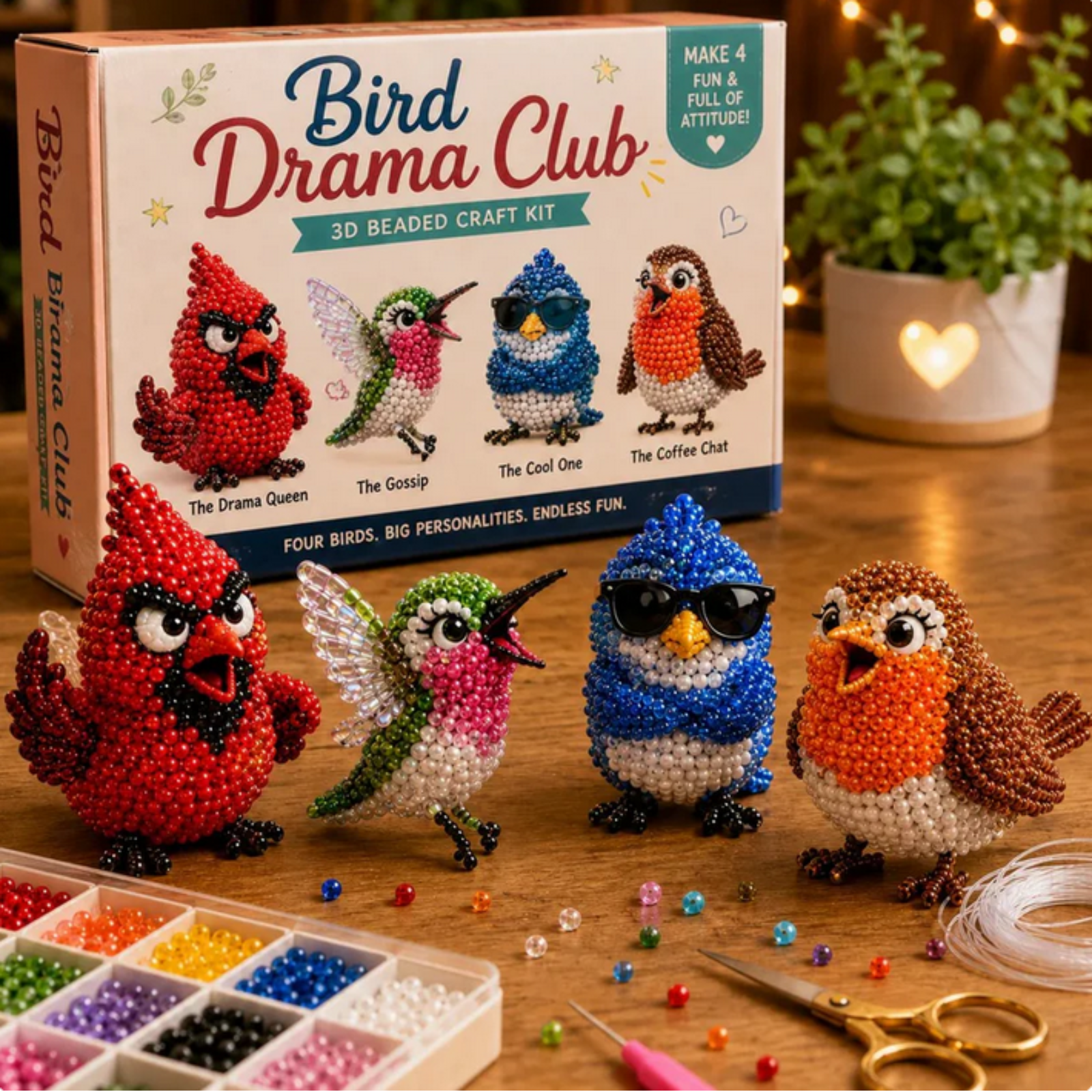 2026 New Rare 3D Beaded Animal DIY Kit, 4 Cute Designs Bead Embroidery ...