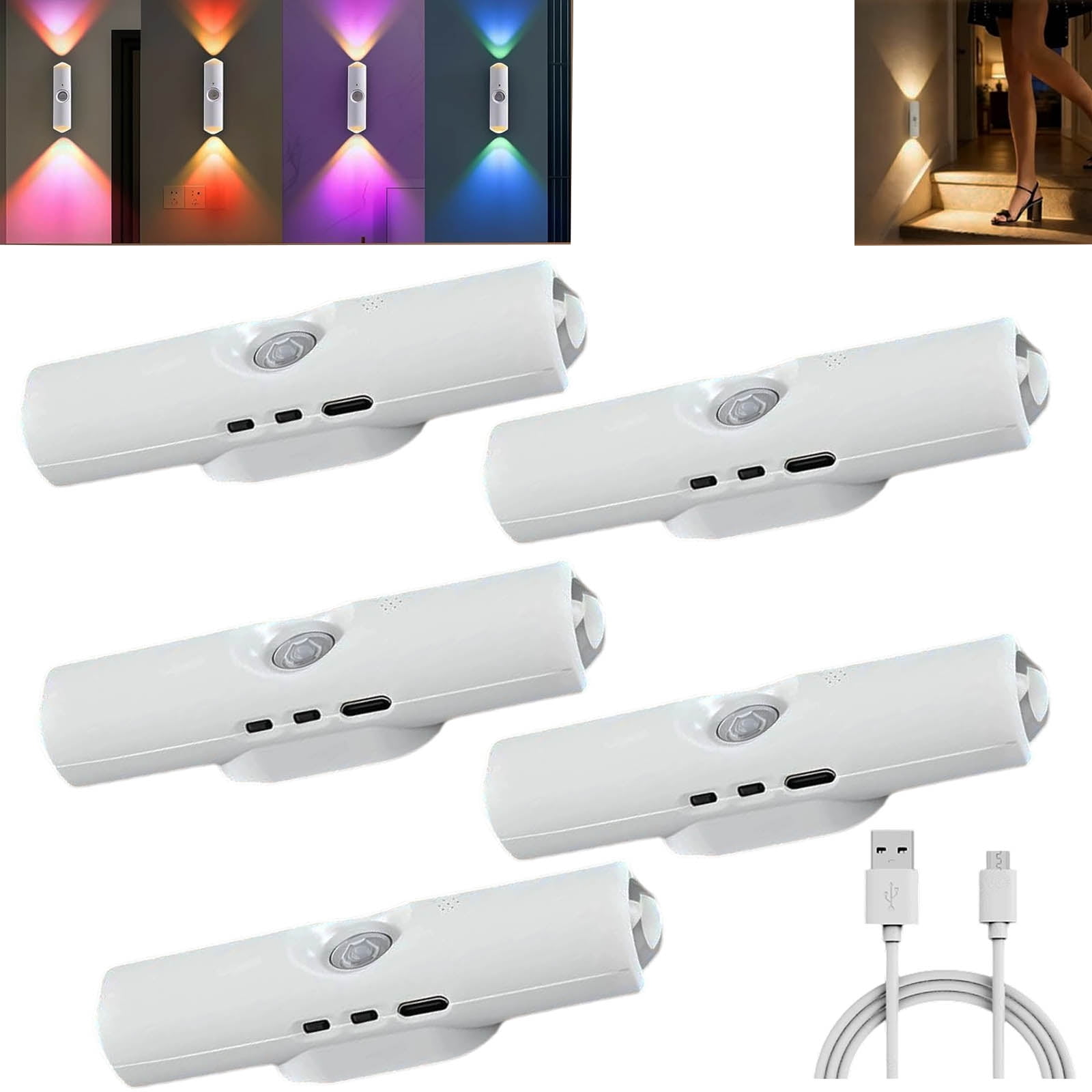 2026 New Rechargeable Smart LED Motion Sensor Ambient Light, Punch-Free ...
