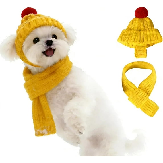 2026 New Red Knit Dog Beanie with Ear Flaps – Warm Winter Hat, Knitted ...