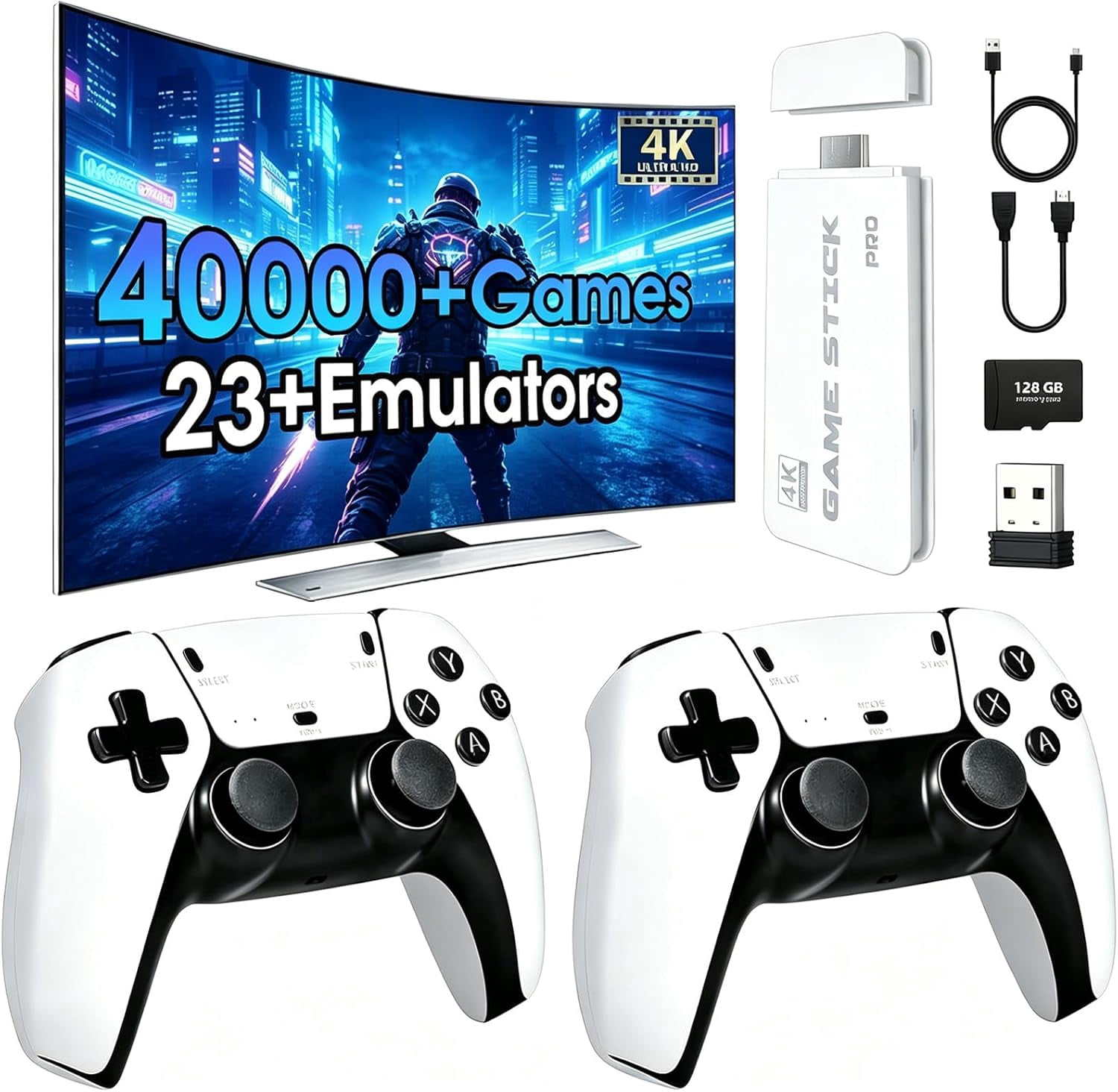 2026 New Retro Game Console,40000+Games and 23 Emulators, with Dual 2 ...