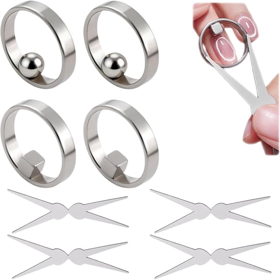 2026 New Ring Shaped Cat Eye Magnets for Nails, 3-in-1 Hollow Circular ...
