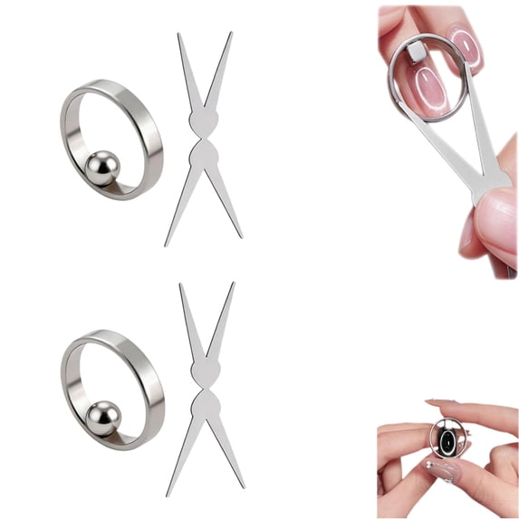 2026 New Ring Shaped Cat Eye Magnets for Nails, 3-in-1 Hollow circle ...