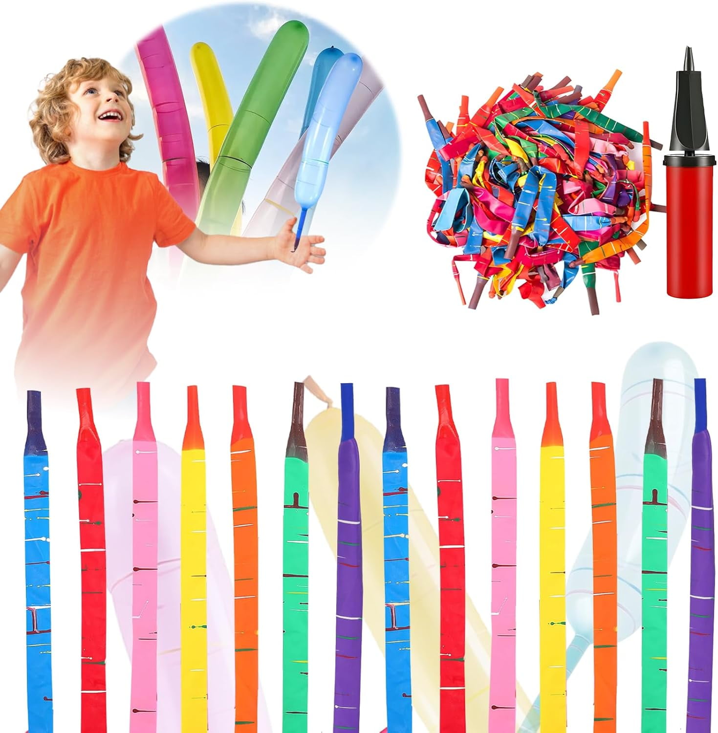 2026 New Rocket Balloons With Pump,100-Pack Rocket Balloons Screaming ...