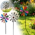 2026 New Rustproof Metal Garden Windmill, Wind Powered Rotating ...