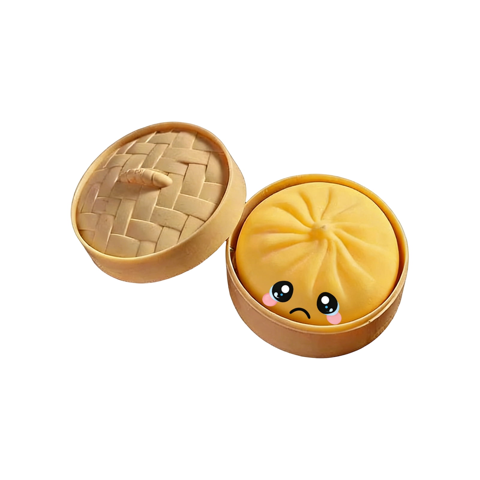 2026 New Sad Pouting Face Bun with Steamer, Blushing Expression Sensory ...