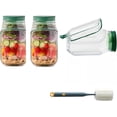 2026 New Salad Jar with Side Opening Leakproof Mason Jar Salad ...