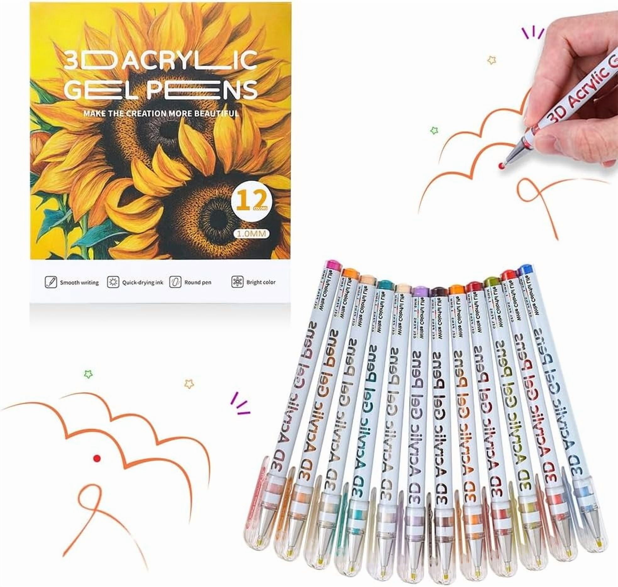 2026 New Scented Lava Gel Pen Set,3D Acrylic Gel Pens,1.0mm Colored Gel ...