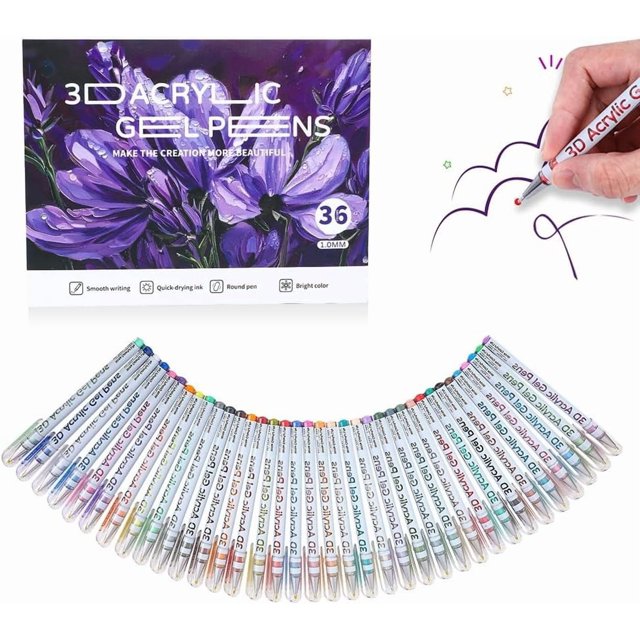 2026 New Scented Lava Gel Pen Set,3D Acrylic Gel Pens,1.0mm Colored Gel ...