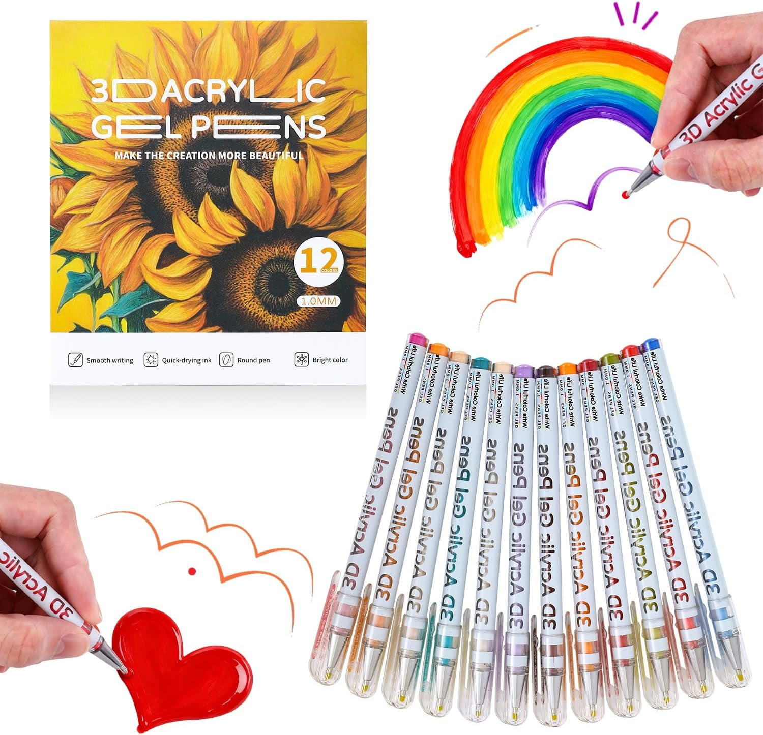 2026 New Scented Lava Gel Pen Set with 3D Acrylic Barrel, Combines ...