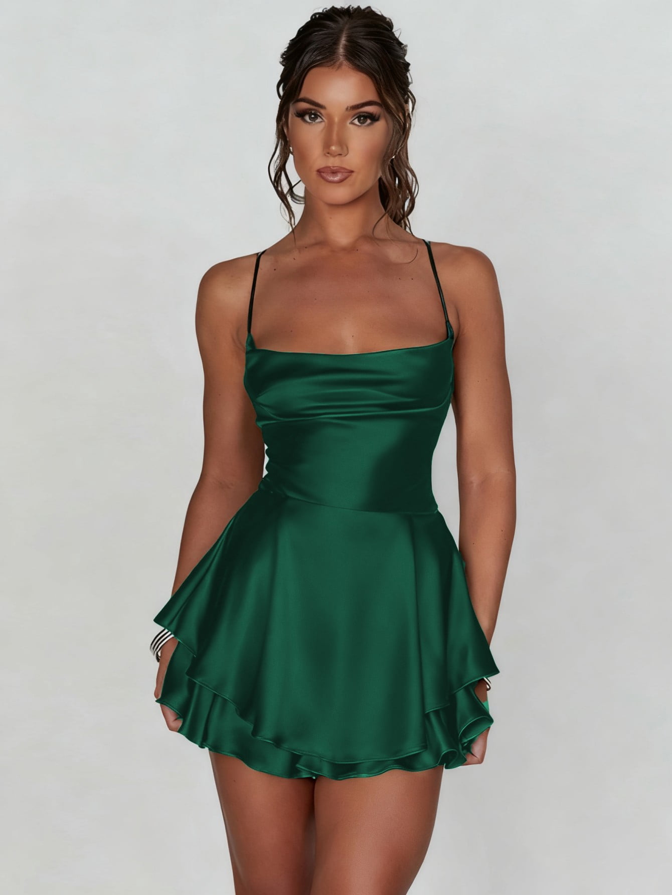 2026 New Sexy Pleated Women's Strap Dress, Backless Drawstring Tube Top ...
