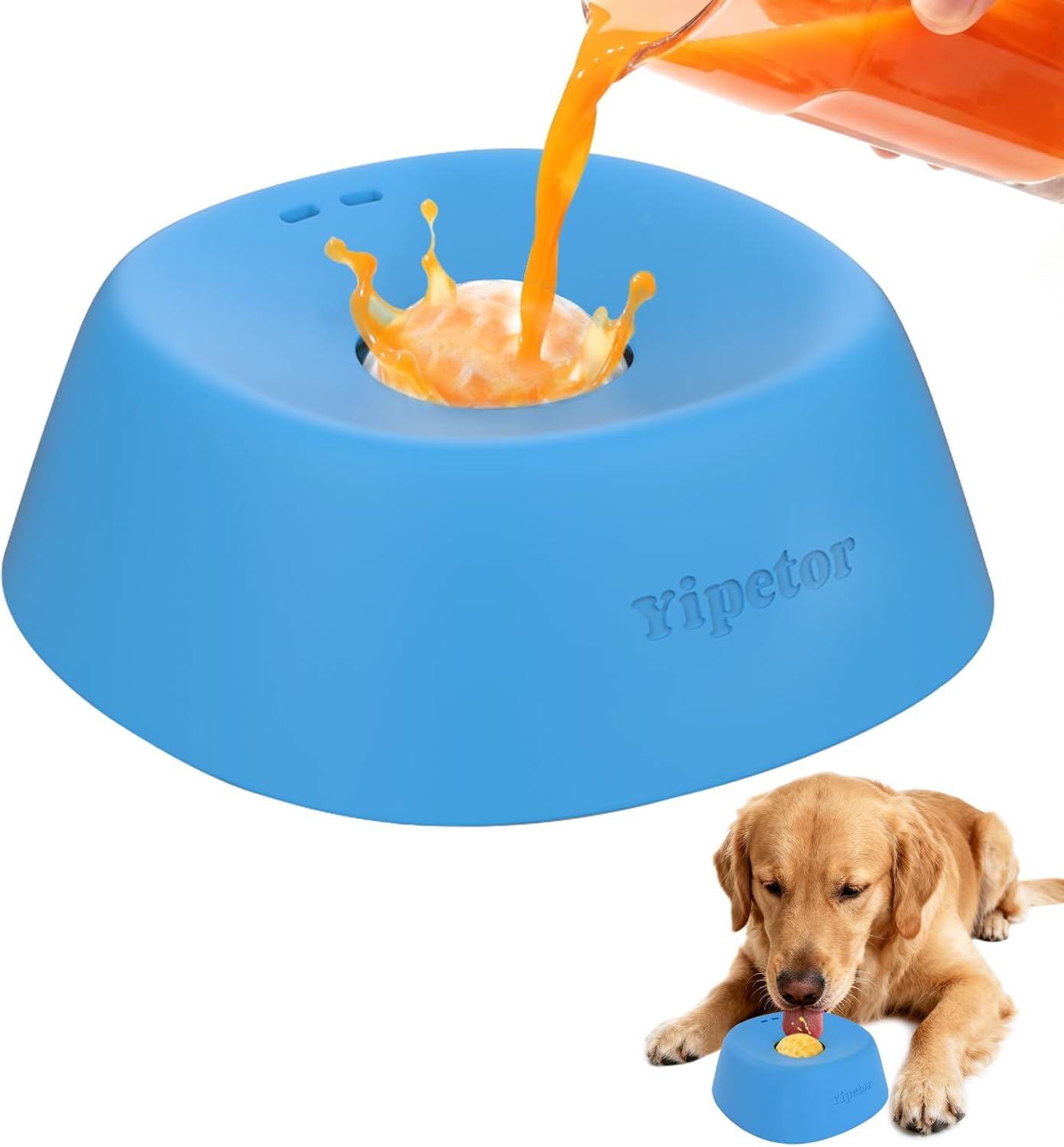 2026 New Slow Feeder Dog Bowls for Liquid with Rolling Ball ...