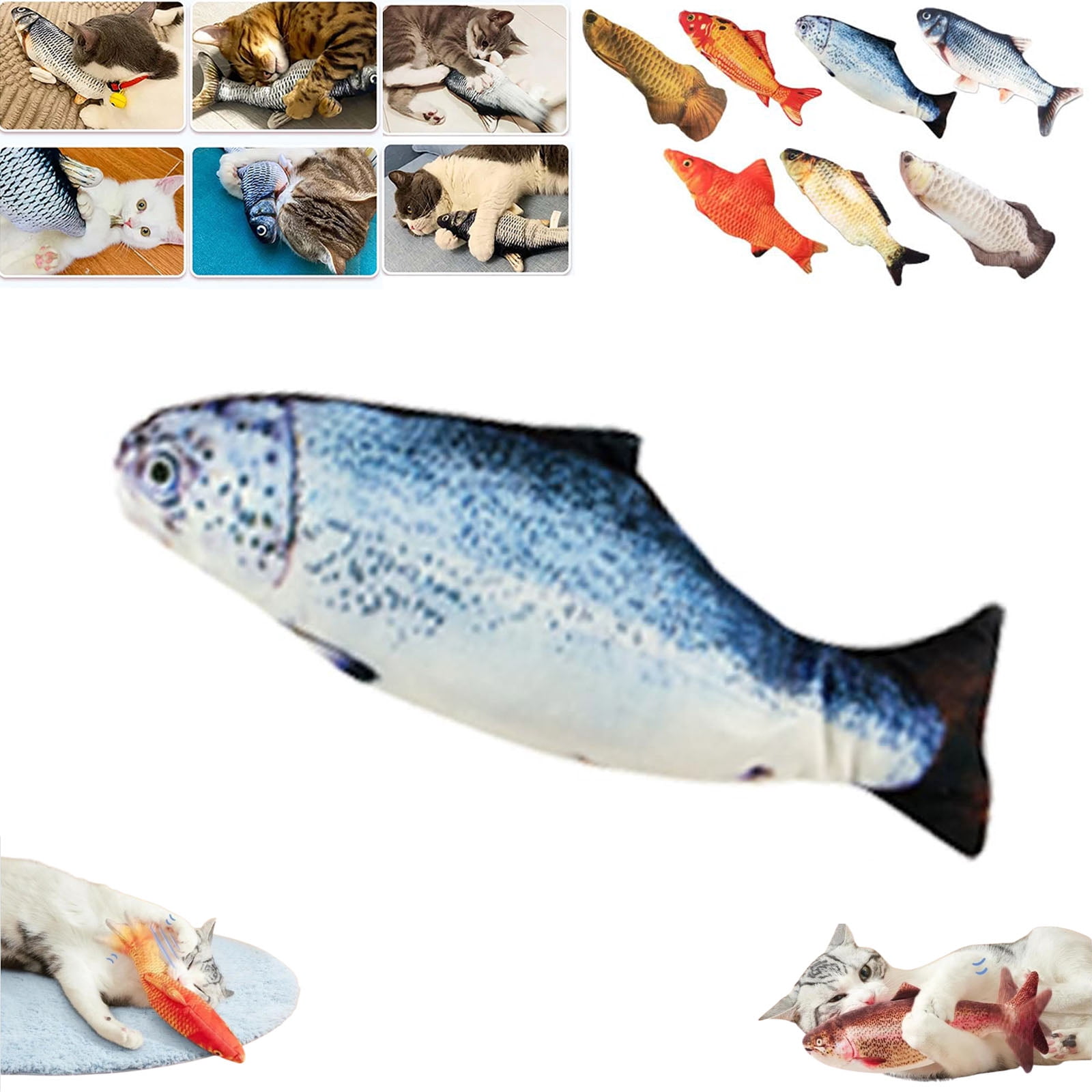 2026 New Small Floppy Fish Cat Toy, Moving Fish Cat Toys for Indoor ...