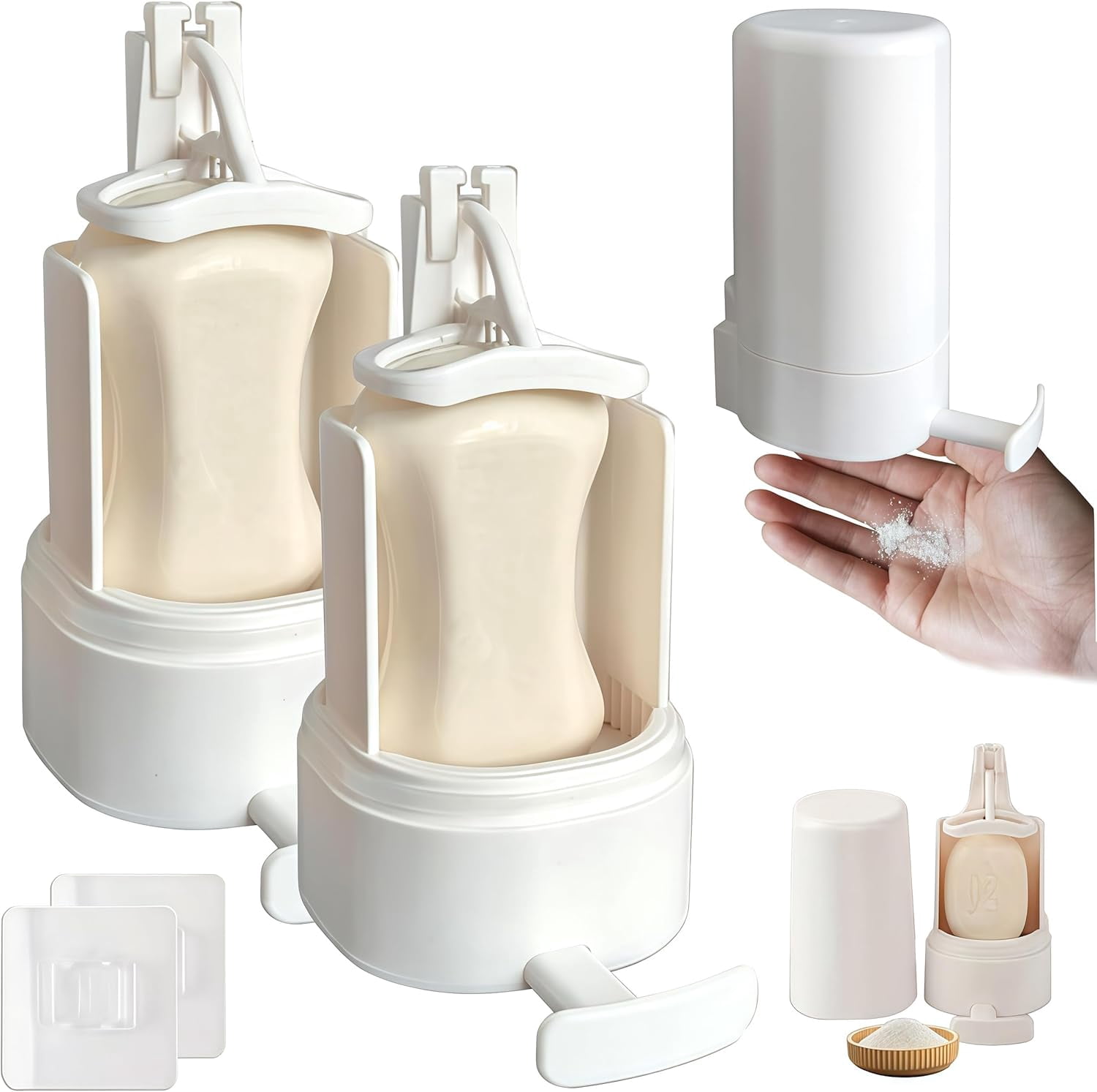 2026 New Soap Crusher Dispenser, Wall Mounted Bar Soap Box with ...