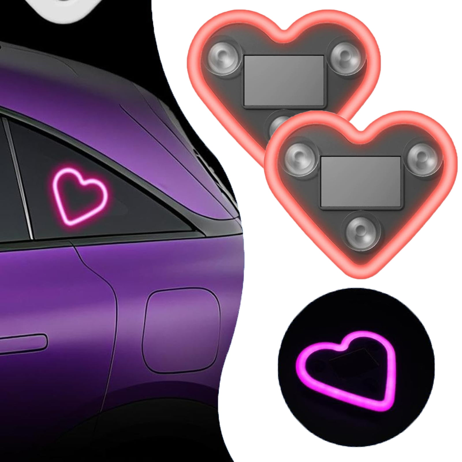 2026 New Solar-Powered Heart-Shaped LED Neon Love Atmosphere Light ...