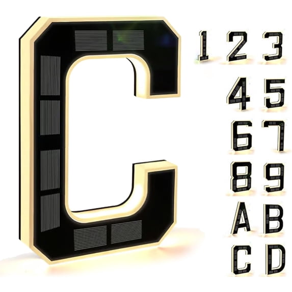 2026 New Solar Powered Outdoor House Number Light, 9 Inch Light Up ...