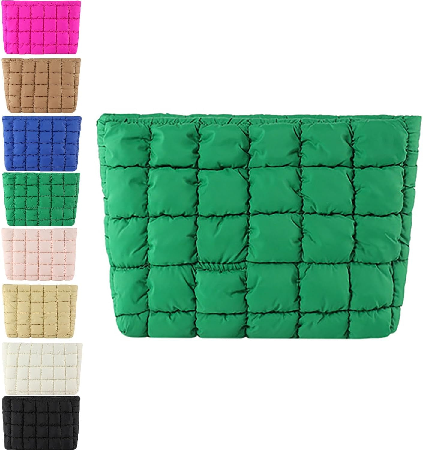 2026 New Solid Color Quilted Design Clutch, Large Capacity Travel ...