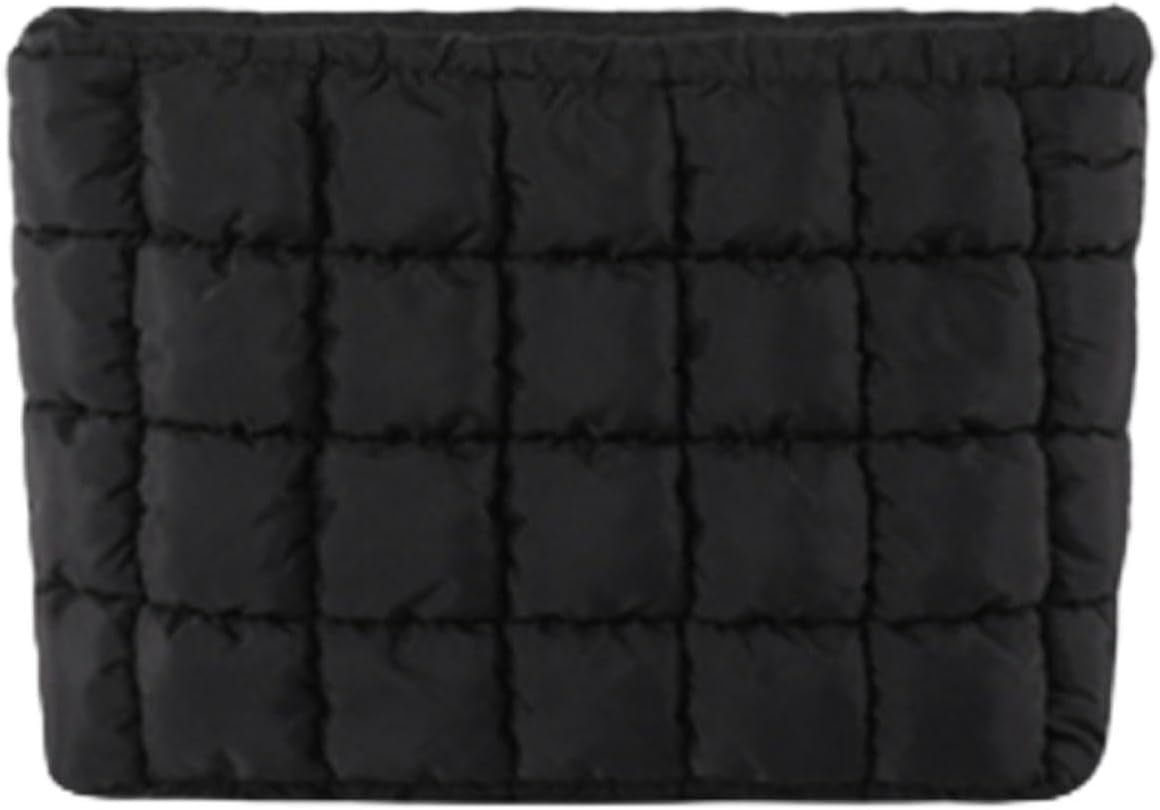 2026 New Solid Color Quilted Design Clutch, Soft Puffer Makeup Bag ...