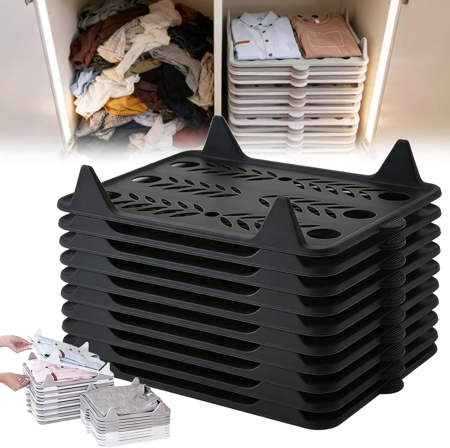 2026 New Stackable Closet Organizer for Clothes, Detachable Lazy ...