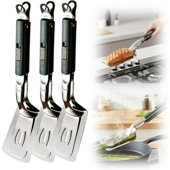 2026 New Stainless Steel BBQ Clamp, Heat-Resistant Long Handle Grilling ...