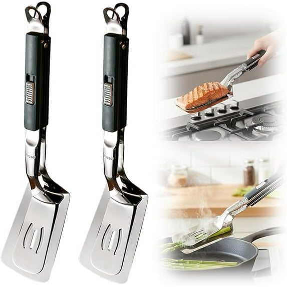 2026 New Stainless Steel BBQ Clamp, Heat-Resistant Long Handle Grilling ...