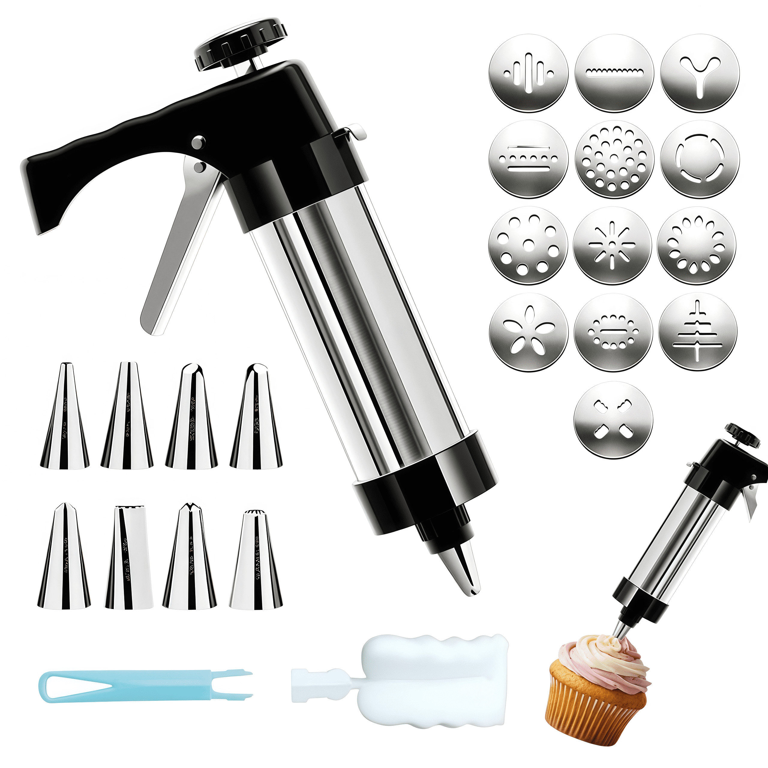 2026 New Stainless Steel Cookies Press, Cookies Press for Baking,Cookie ...