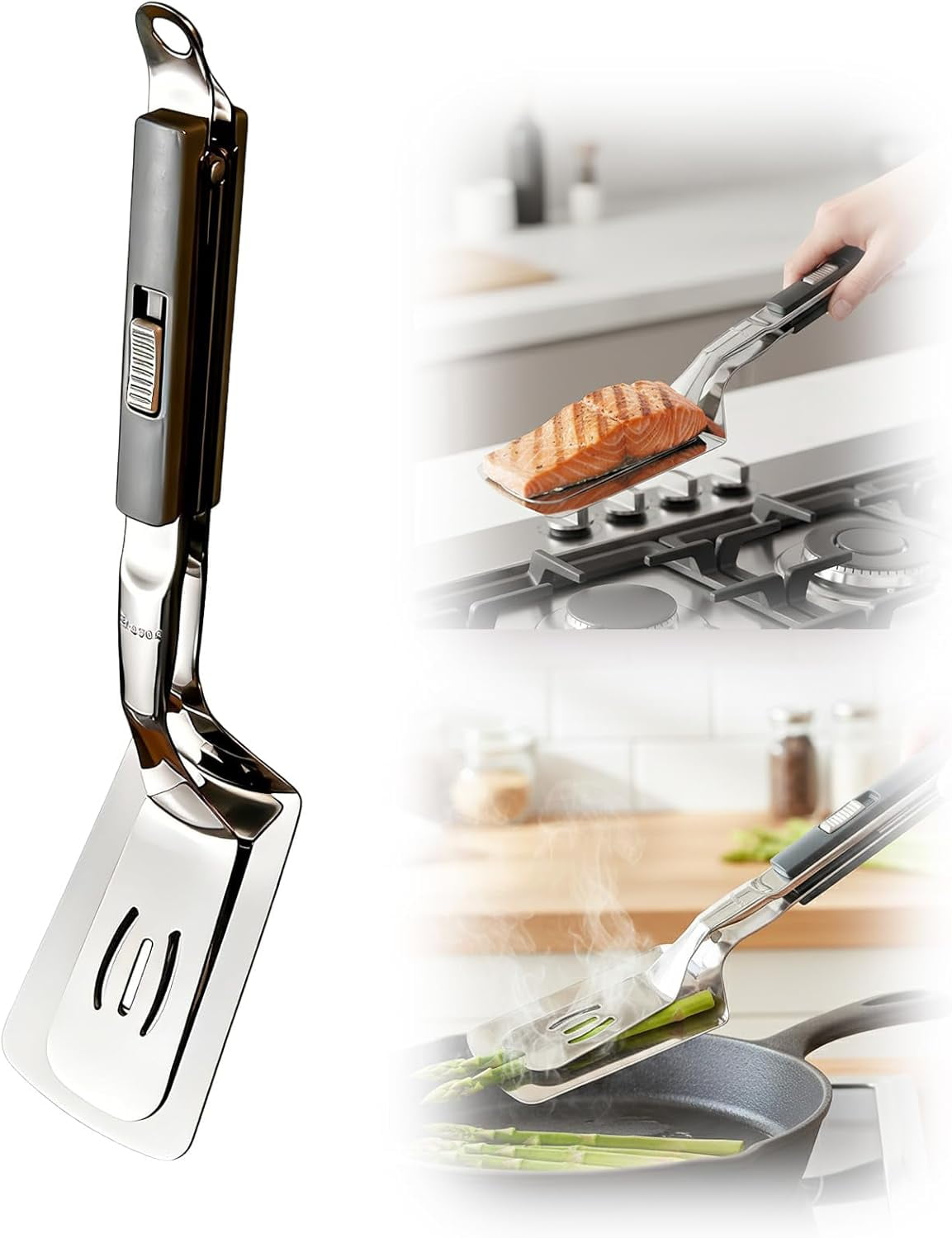 2026 New Stainless Steel Grill Clamp, Anti-Scald Extended Handle ...