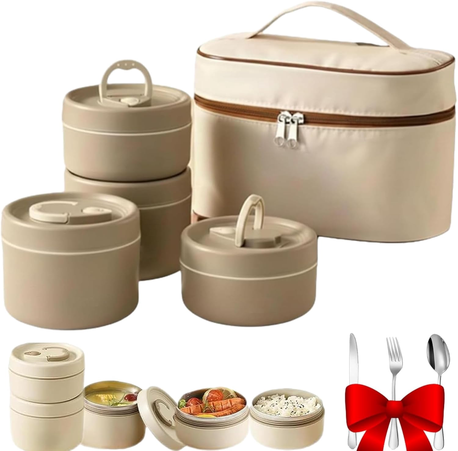 2026 New Stainless Steel Lunch Container, Portable Insulated Food ...