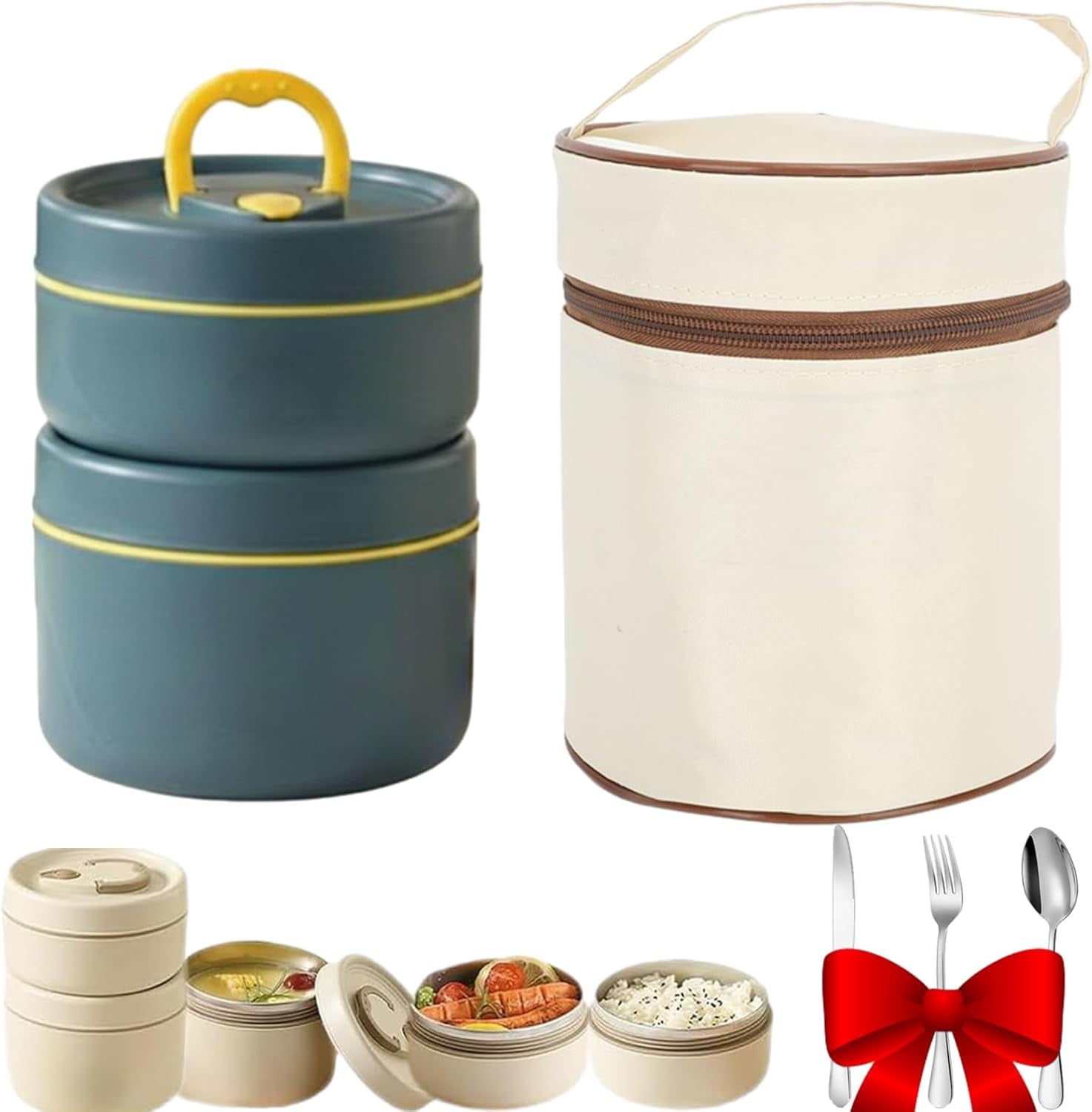 2026 New Stainless Steel Lunch Container, Portable Insulated Food ...