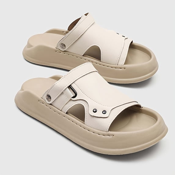 2026 New Summer Men's Sandals, Platform Thick-Soled Adjustable Two-Way ...