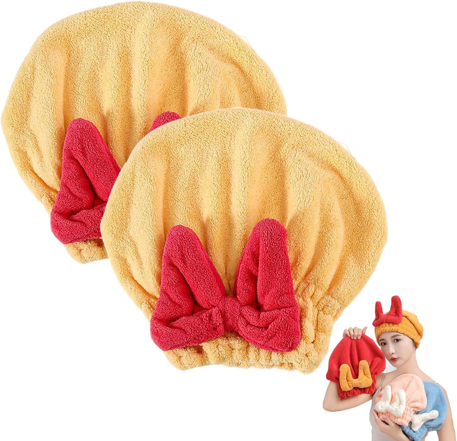 2026 New Super Absorbent Hair Towel Wrap for Wet Hair, Microfiber Twist ...