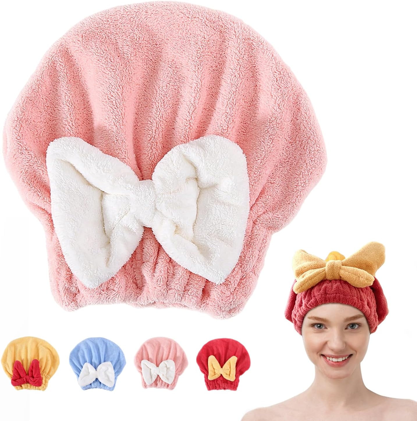 2026 New Super Absorbent Hair Towel Wrap for Women Quick-Drying Soft ...