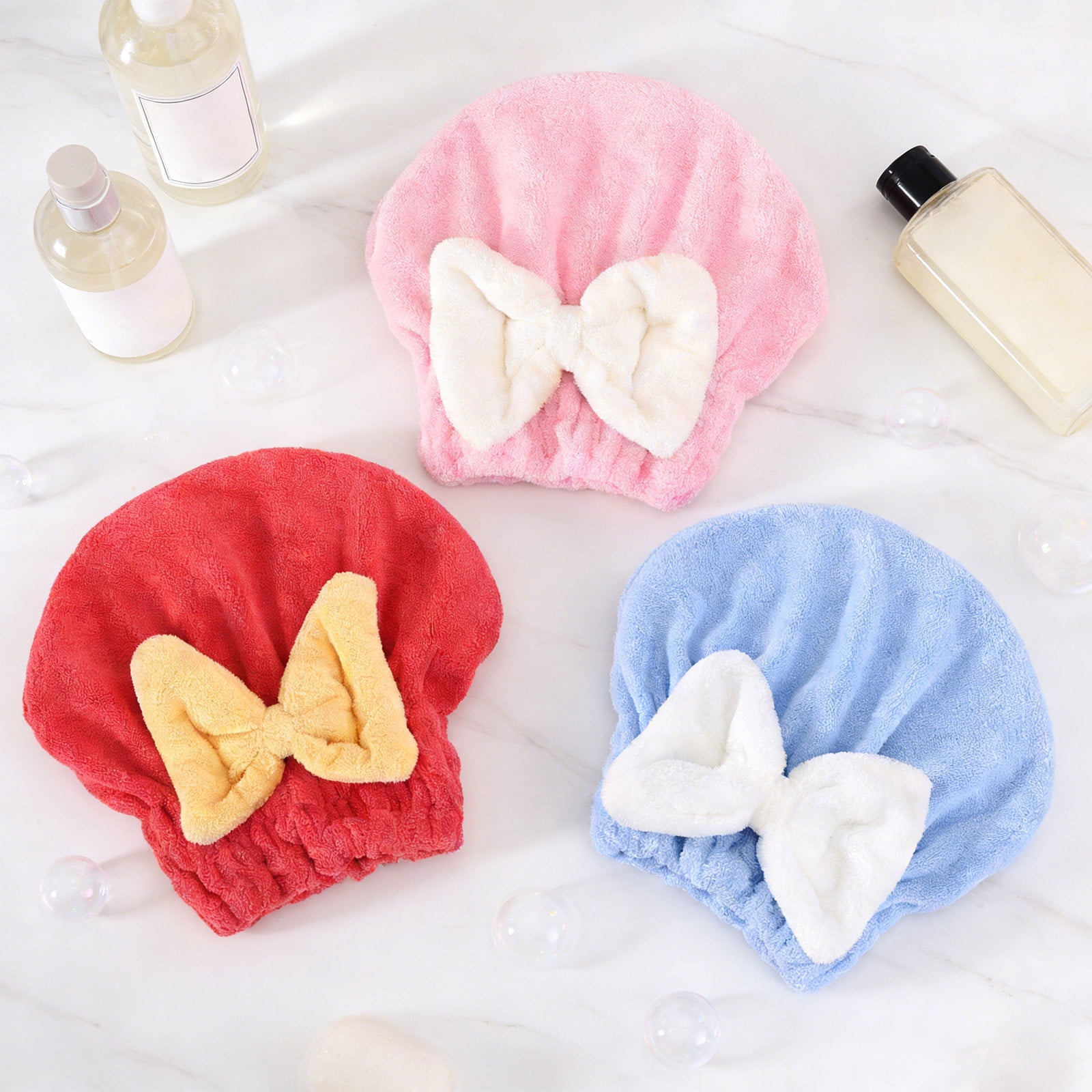2026 New Super Absorbent Microfiber Hair Wrap Towels for Women,Bow Tie ...