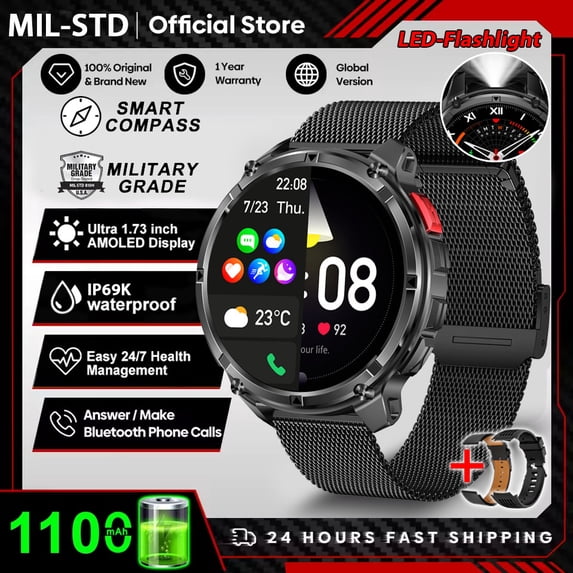 2026 New T-Rex3 Pro GPS Tracker 1100mAh Smartwatch Men 120-Day Standby ...