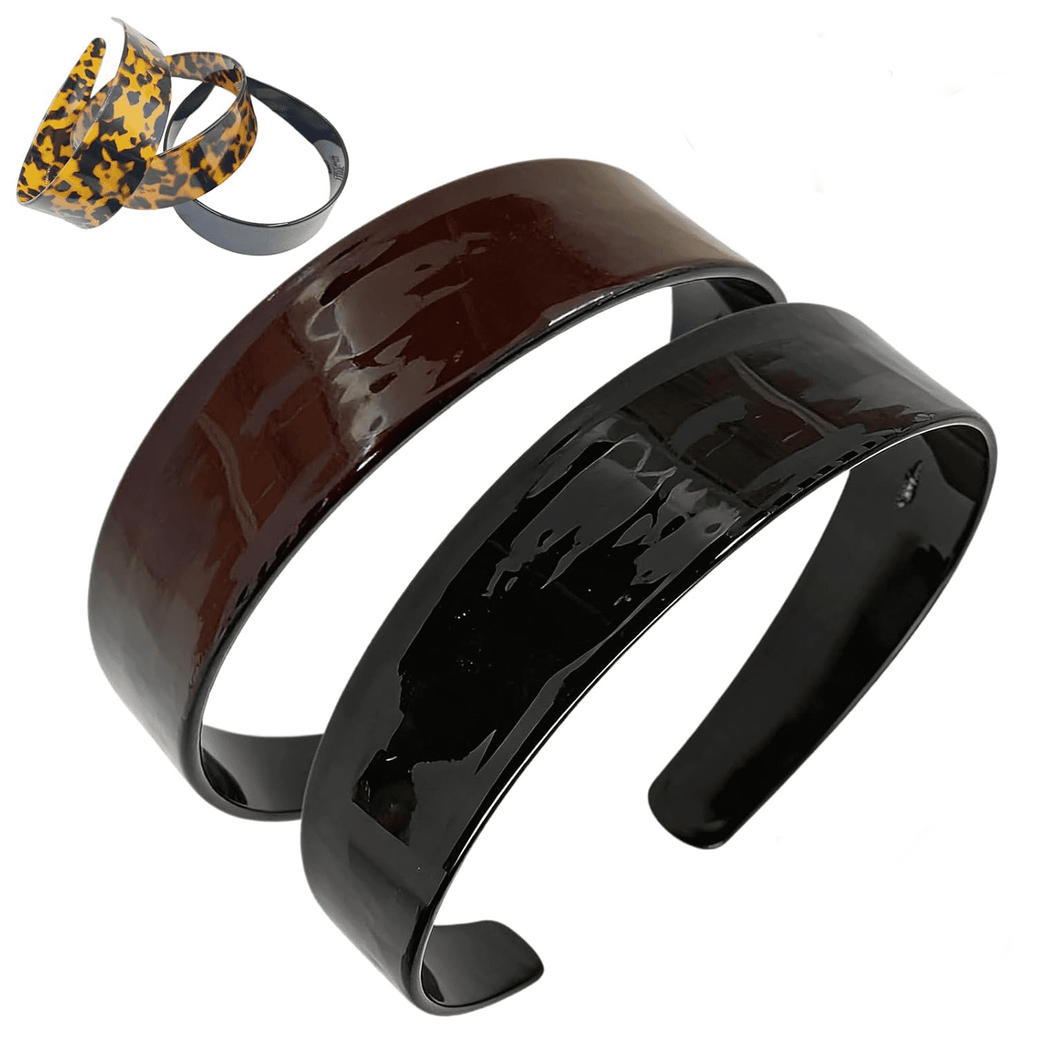 2026 New Thick Tortoise Shell Headband With Teeth,1.5in No Slip Acetate ...