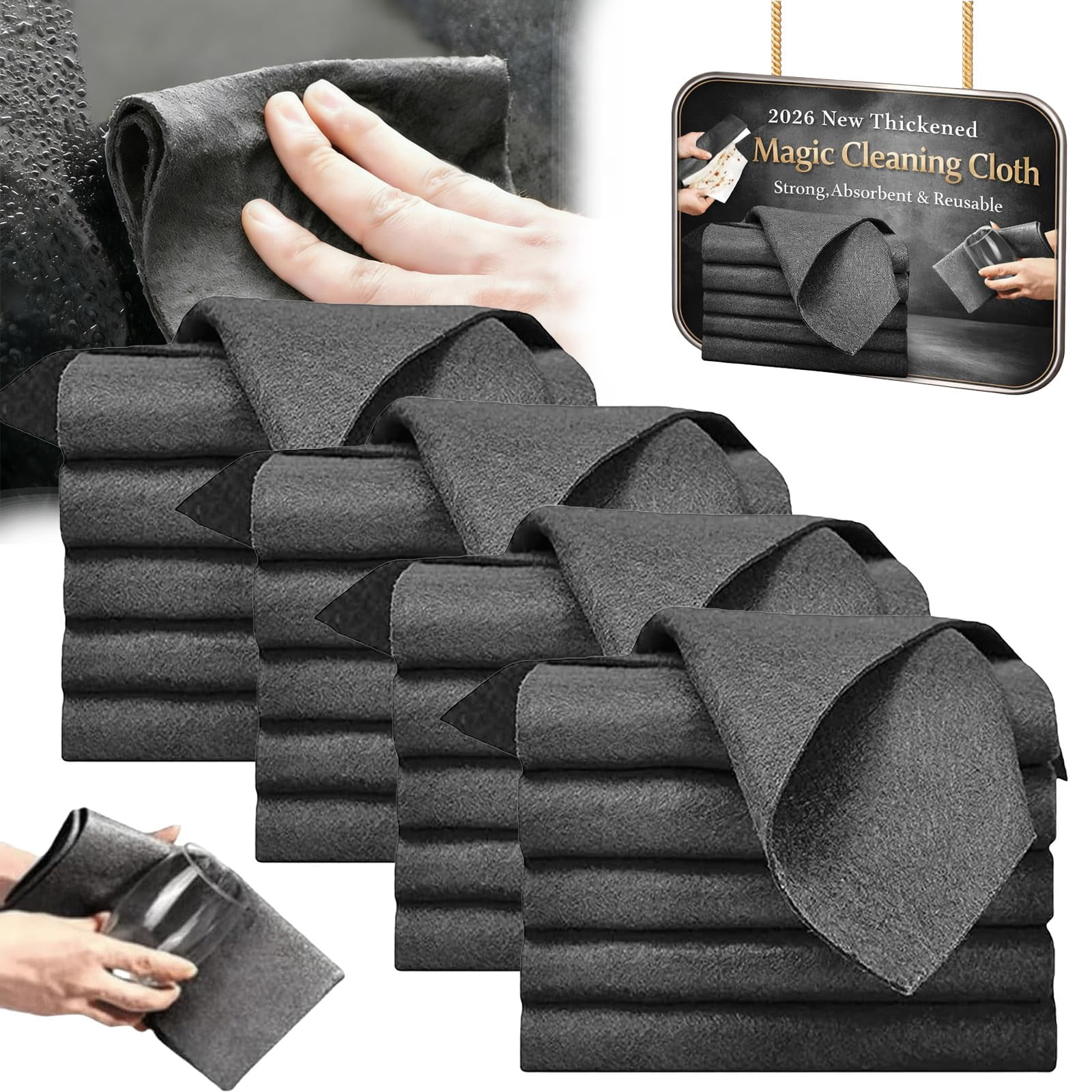 2026 New Thickened Magic Cleaning Cloth Reusable, Magic Cleaning Cloths ...