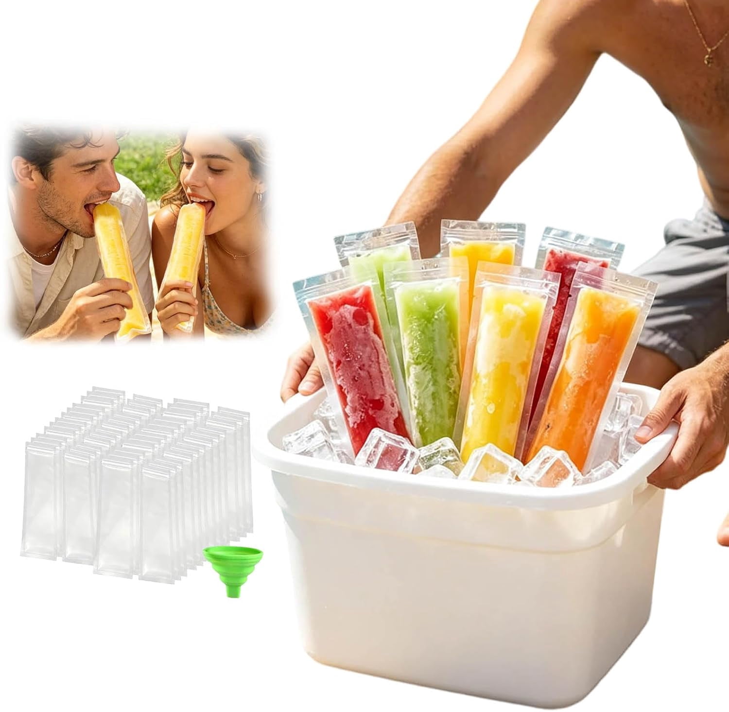 2026 New Thickened Popsicle Bags Sealable, Disposable Popsicle Bags BPA ...