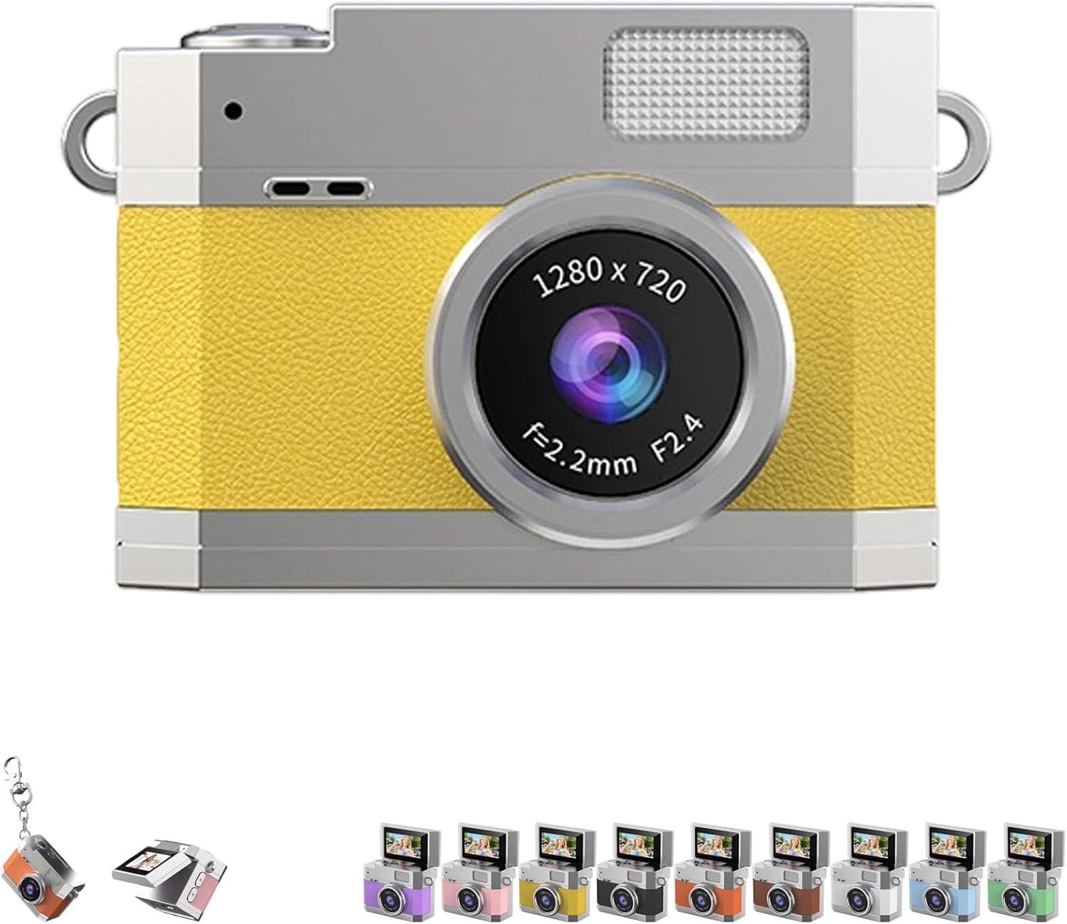2026 New Thumb-Sized Flip Screen Mini Camera – Retro CCD Digital, 180 ...