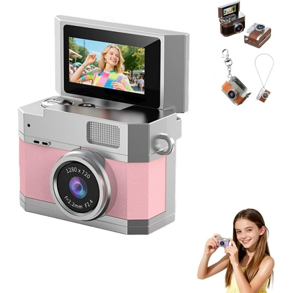 2026 New Thumb-Sized Flip Screen Mini Camera, Retro Ccd Digital Camera ...