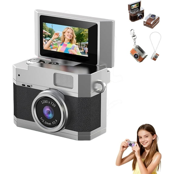 2026 New Thumb-Sized Flip Screen Mini Camera, Retro Ccd Digital Camera ...